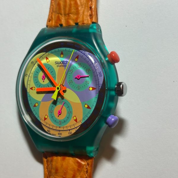 SWATCH CHRONO SOUND SCL102 1992 NUOVO SCATOLA E DOCUMENTI | WatchCharts ...