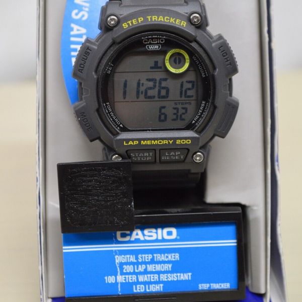 NEW Casio WS-2100H-8AKC Mens Step Tracker Digital Watch Black Resin ...