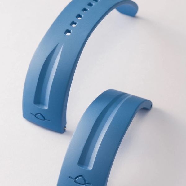 Ming Blue Rubber Watch Strap | WatchCharts Marketplace
