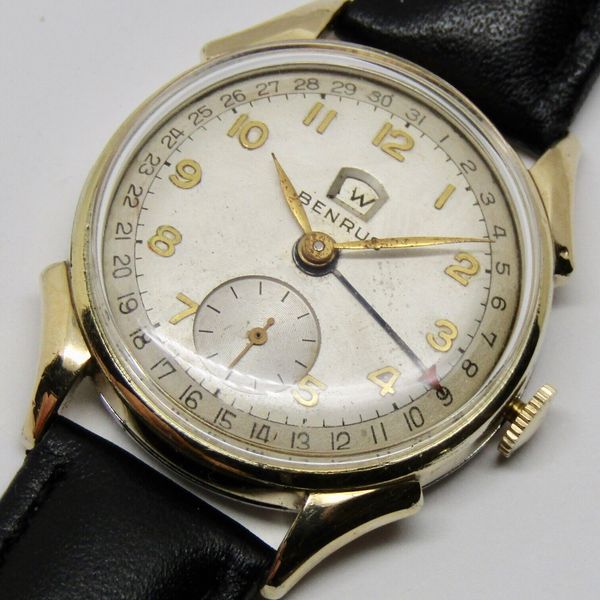 BENRUS pointer date vintage windup watch - 1950's | WatchCharts Marketplace