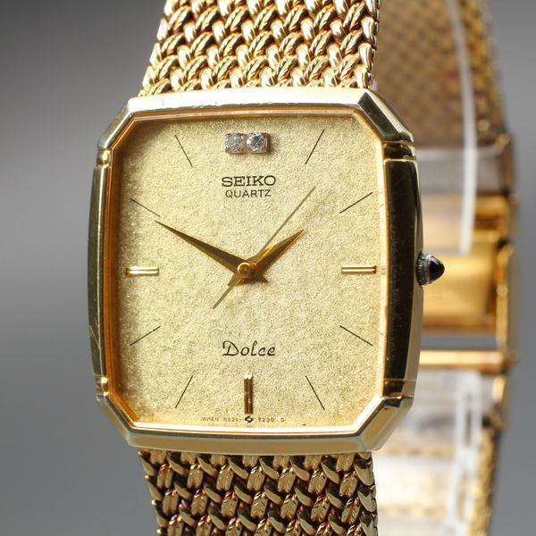 [Exc+5] Vintage SEIKO Dolce 9521-5210 Gold Dial Quartz Men's Watch From JAPAN | WatchCharts ...