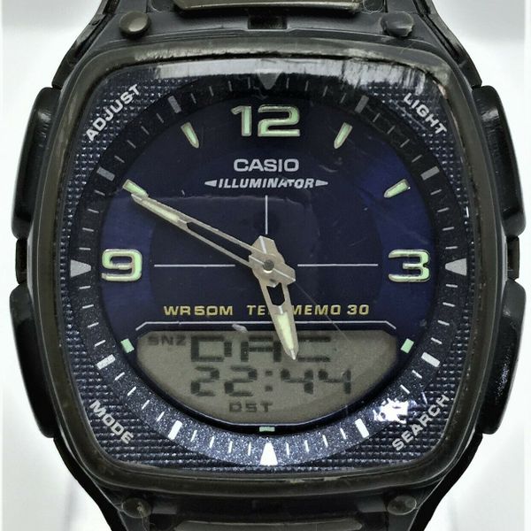 VINTAGE CASIO ILLUMINATOR 2747 AW-81 ANALOG AND DIGITAL MEN'S WATCH ...