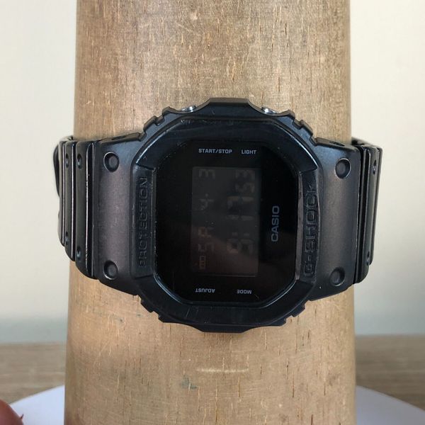 Casio Men DW-5600BB G-Shock Multifunction Black Rubber 43mm Quartz ...