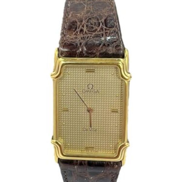 Vintage 1984 Omega DeVille All Original Quartz Movement Gold Vermeil ...