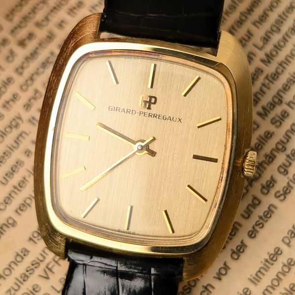 GIRARD-PERREGAUX Ref.9975 PF Cal.100-963 Gold Hand-winding Men's Watch ...