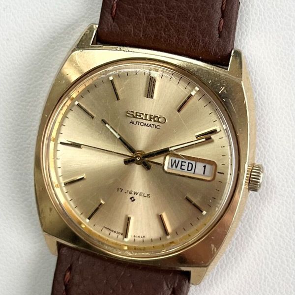 Vintage Seiko 6309-8080 Automatic 17 Jewel Gold Plated Mens/Gents Wrist ...
