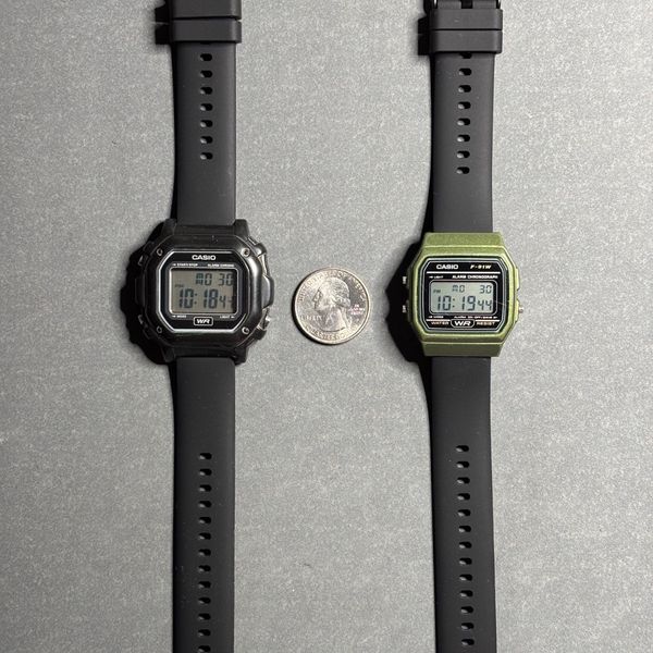 Casio F91W-3D Green Trim Classic Digital Watch | WatchCharts Marketplace