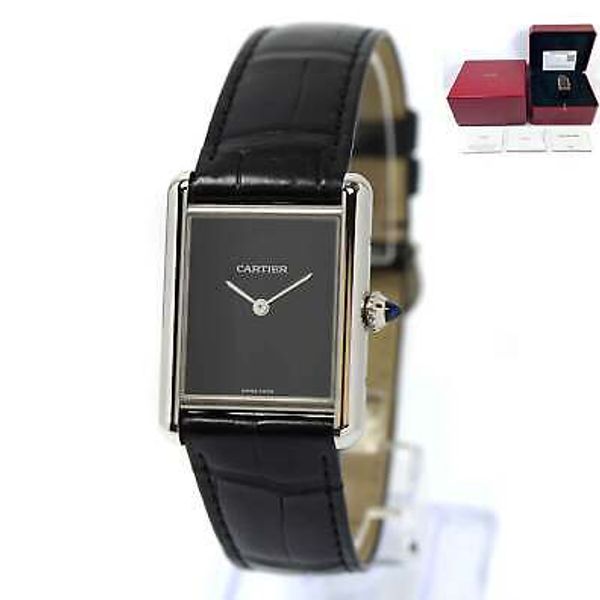 Cartier Tank Must Black WSTA0072 Black Dial 33X25MM Box Papers ...