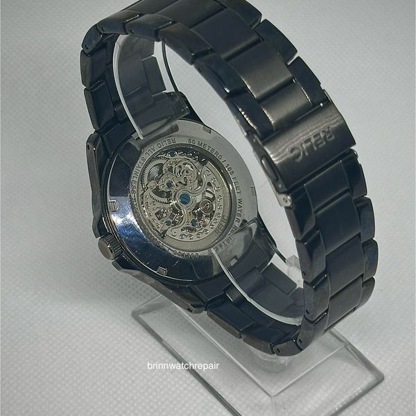 Relic by Fossil Menâ s Automatic Skeleton Watch Gunmetal 43mm ...