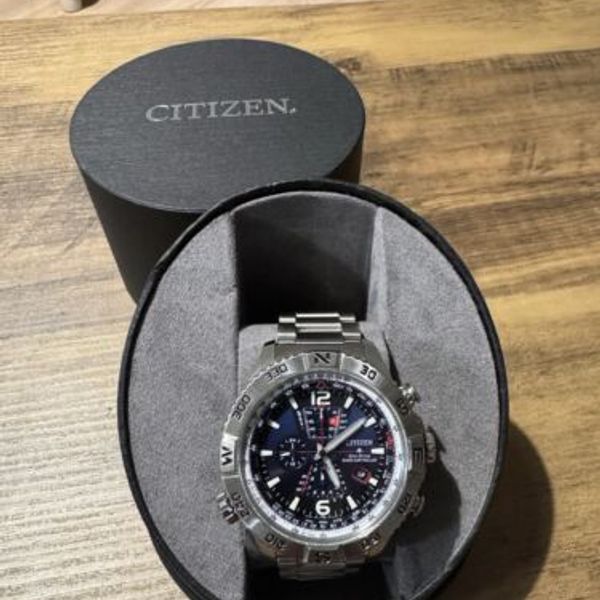Citizen AT8220-55L Promaster Navihawk Sapphire Blue Dial Eco-Drive Men ...