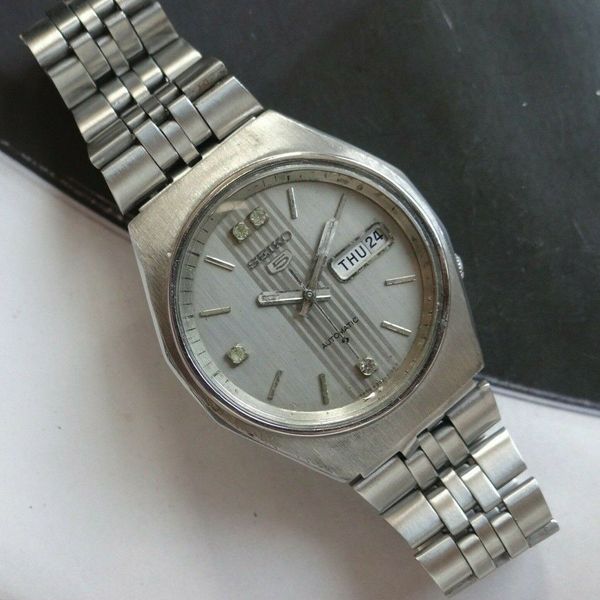 Vintage Seiko 5 Automatic 6309-720B Day & Date Mens Wrist Watch Japan..,, | WatchCharts Marketplace