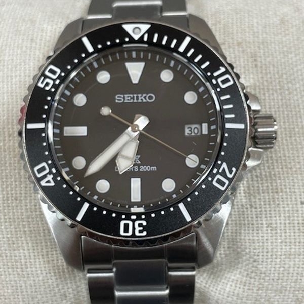 SEIKO Prospex 41 MM Black Dial Solar Dive Men's Watch SNE597 ...