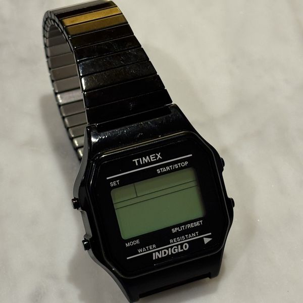 Timex Indiglo Watch - Vintage - Retro - Black 90â s - Digital ...