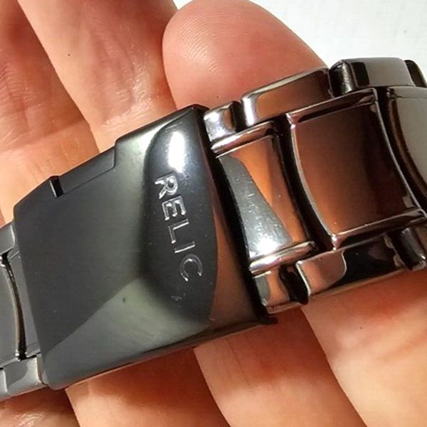 Relic by Fossil Menâ s Automatic Skeleton Rectangle Gunmetal Watch $148 ...