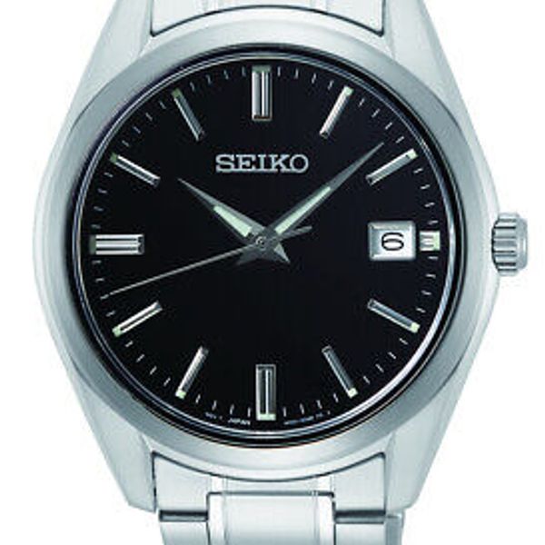Seiko Mens Dress Watch WR100m Metal Band Date | WatchCharts Marketplace