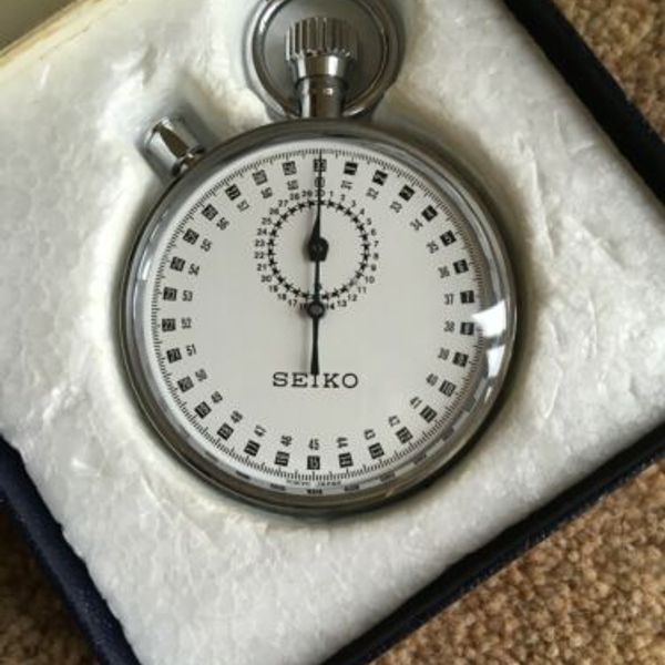 Seiko Vintage Stopwatch Looks Unused In Box. Model No. ACRP 9014-5010 ...