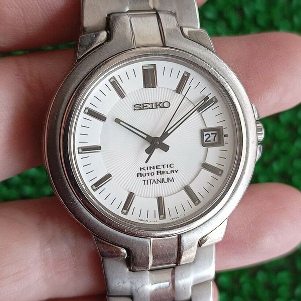RARE SEIKO KINETIC AUTO RELAY 5J22-0C20 JAPAN TITANIUM WATCH GENTS SIZE WITH BOX | WatchCharts ...