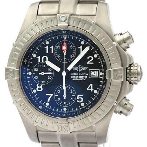 Polished BREITLING Chrono Avenger Titanium Automatic Mens Watch E13360 ...