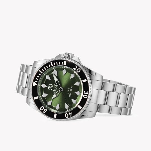 Gucci Dive Automatic Green Dial Unisex Watch YA136363 | WatchCharts ...
