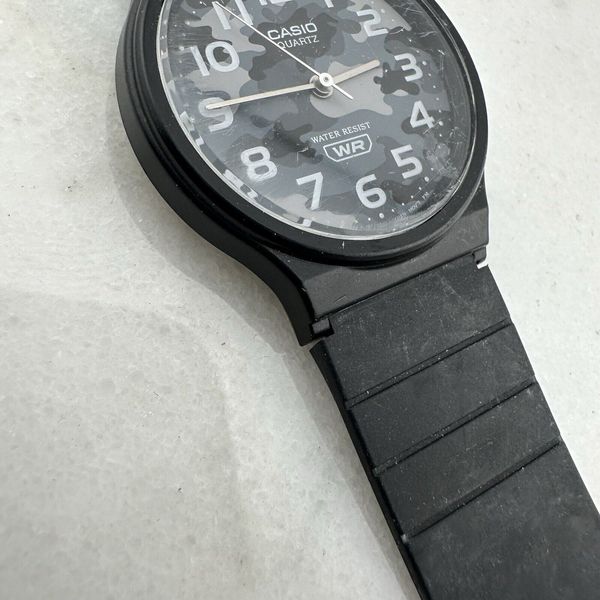 Casio MQ24-8CL Men's Black Rubber Band Black Camouflage Dial Watch, New Battery | WatchCharts ...