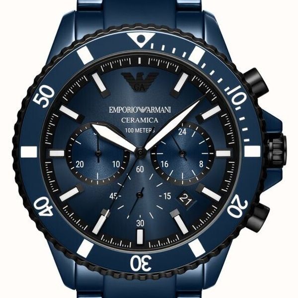 EMPORIO ARMANI DIVER AR70009 CERAMIC MENS WATCH - NEW - WARNTY ...