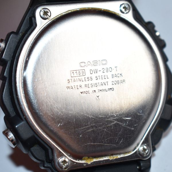 CASIO Electro DW-290-T (1189) Black Digital Men's Watch NEW BATTERY ...