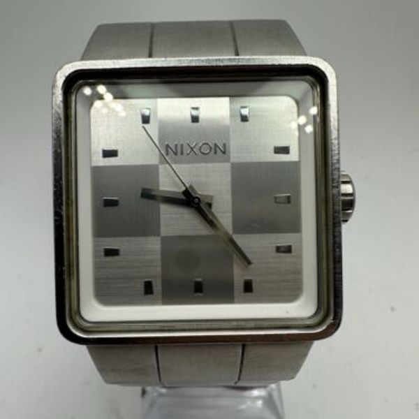 Nixon Full Throttle The Quattro Menâ s Silver Sqaure Watch Stainless ...