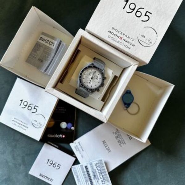 1965 Swatch X Omega Moonphase anniversary watch | WatchCharts Marketplace