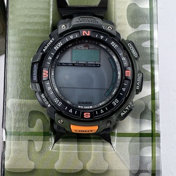 Vintage Casio Pathfinder PAG-40 Triple Sensor NEW IN BOX - needs ...