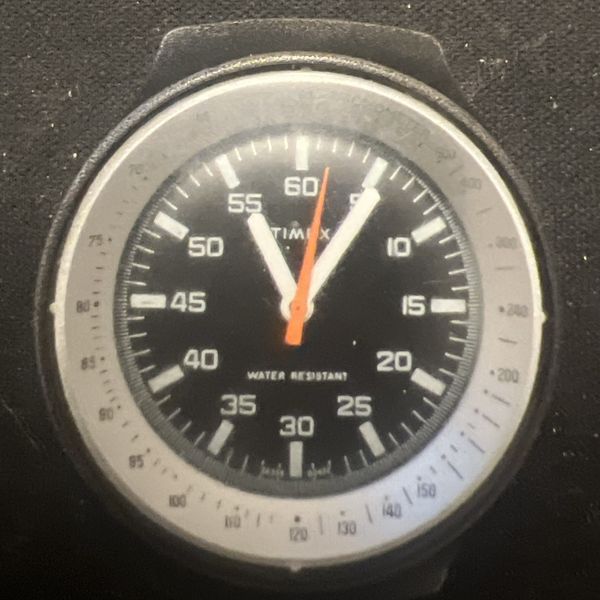 Vintage 1978 Timex Black Max Tachometer Watch 28659-02578 Missing Crown ...