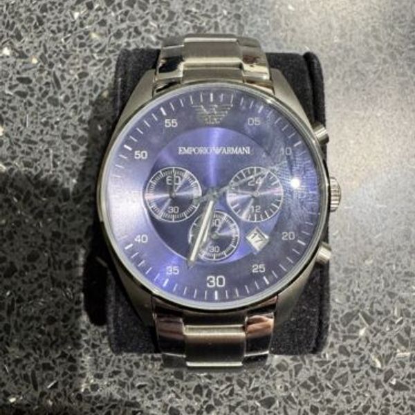 Emporio Armani AR5860 Quartz Mens Stainless Steel Chronograph Watch ...