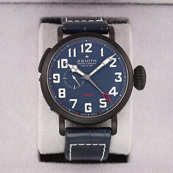 Zenith LIMITED Pilot Type 20 GMT 48mm Watch 48 mm Titanium Blue ...
