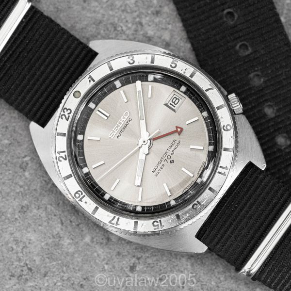 FS: Seiko 6117-8000 Navigator Timer GMT, 1969, Silver Dial, Ghost Bezel ...