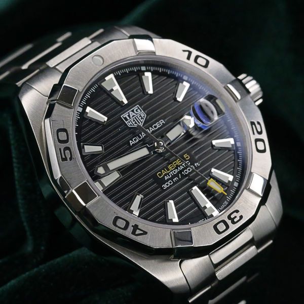 FSOT: Tag Heuer Aquaracer Black Stainless Steel NEAR MINT FULL SET ...