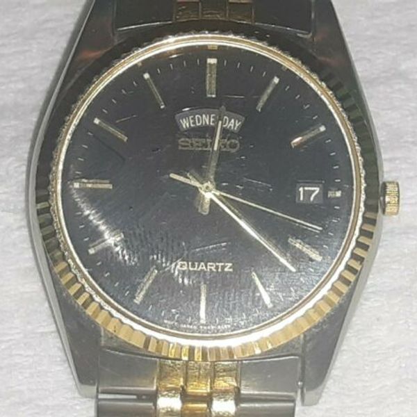 Seiko mens two tone Day Date quartz 7n43-8A49 | WatchCharts