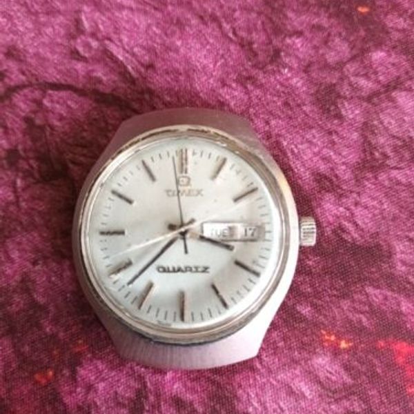 Vintage 70's Q Timex Quartz Day Date Watch. | WatchCharts Marketplace
