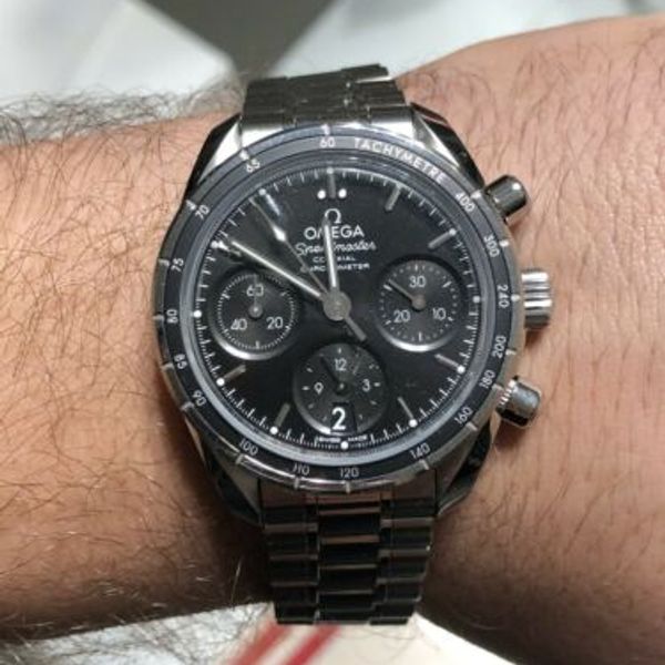 Omega Speedmaster 38mm AUTO Black Dial Stainless Men’s Watch 324.30.38 ...