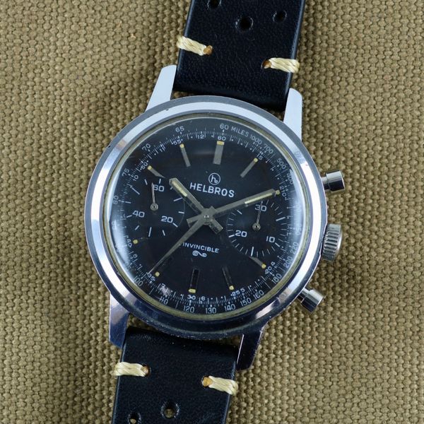 1960s Vintage Helbros Invincible Chronograph Watch - Just Serviced ...