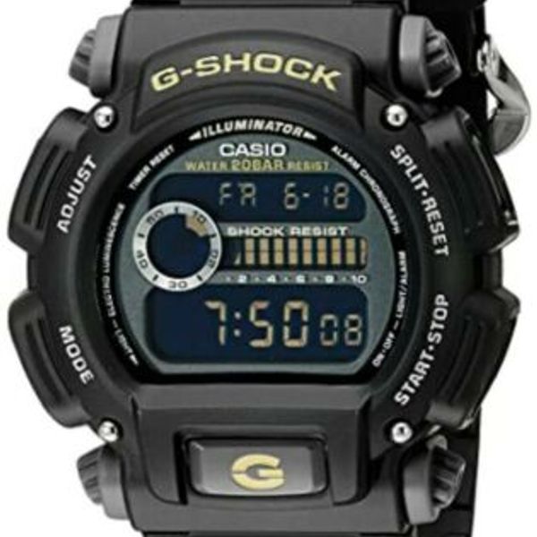 Casio Men's G-Shock Quartz Chronograph Black Resin 49mm Watch DW9052 ...
