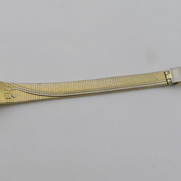 Vintage Elgin Ladies Dress Watch Black Dial Fancy Band Working ...