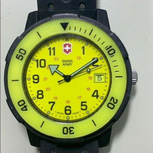 NOS SWISS ARMY Watch~Andre Agassi Pro STRIKER II 2 Tennis Ball Yellow ...