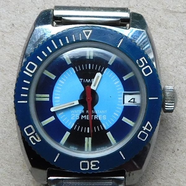NO RESERVE 1973 Timex Sprite Calendar Dive Watch Vintage Retro ...