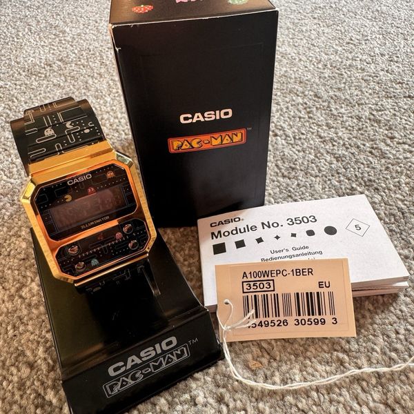 Casio Vintage Pacman A-100WEPC-1BER Limited Edition Watch. Rare - Brand ...