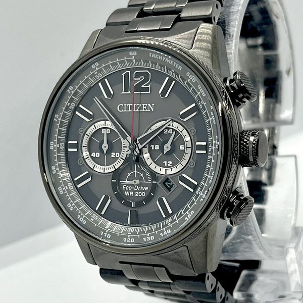 Citizen Nighthawk CA4377-53H Eco-Drive Black Steel Chronograph Menâ s ...