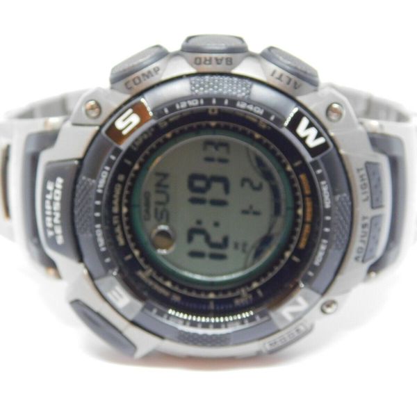 Casio Pathfinder PAW-1500T 3134 Titanium Quartz Digital Mens Watch ...
