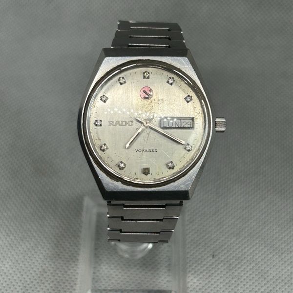 Vintage Rado Voyager Automatic Men's Watch, Diamond Dial, Day/Date ...