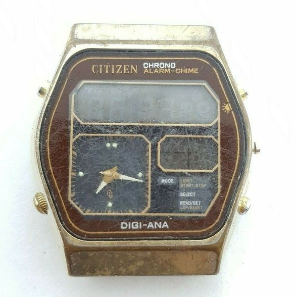 Vintage CITIZEN 41-9567 GN-4W-U Digi-Ana Watch (spares or repair ...