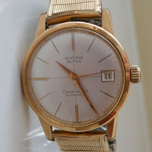 Vintage Glycine Altus-Men´s Watch-Compressor Automatic 645A for REPAIR ...
