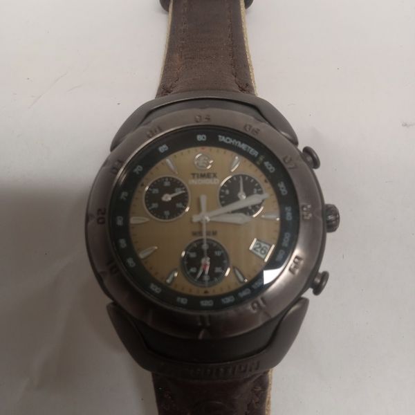 Timex Expedition Tachymeter Chronograph Indiglo Watch Fresh Battery ...