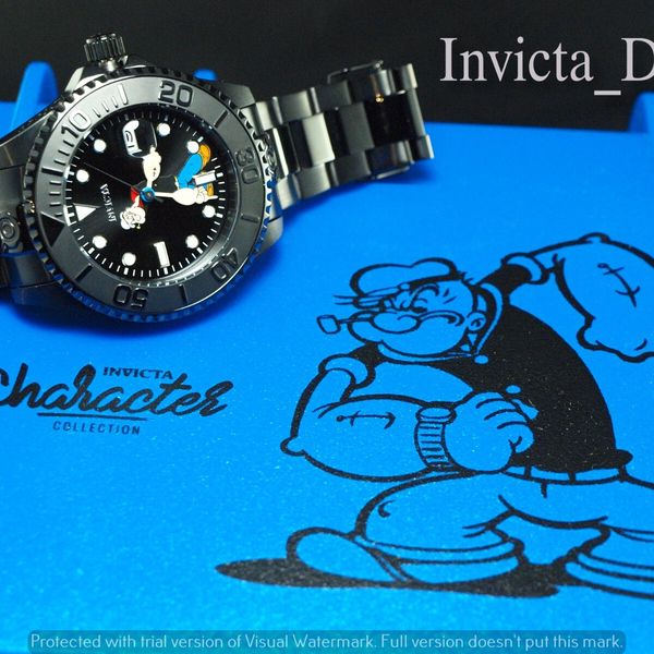 Very Rare Invicta 47mm Grand Diver Character Collection Popeye ...